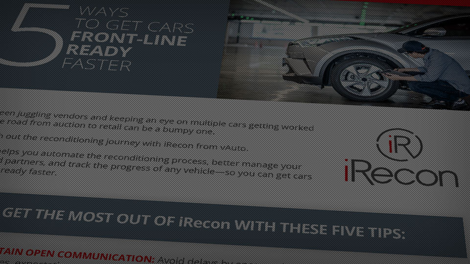 Used Car Reconditioning Software | iRecon - vAuto